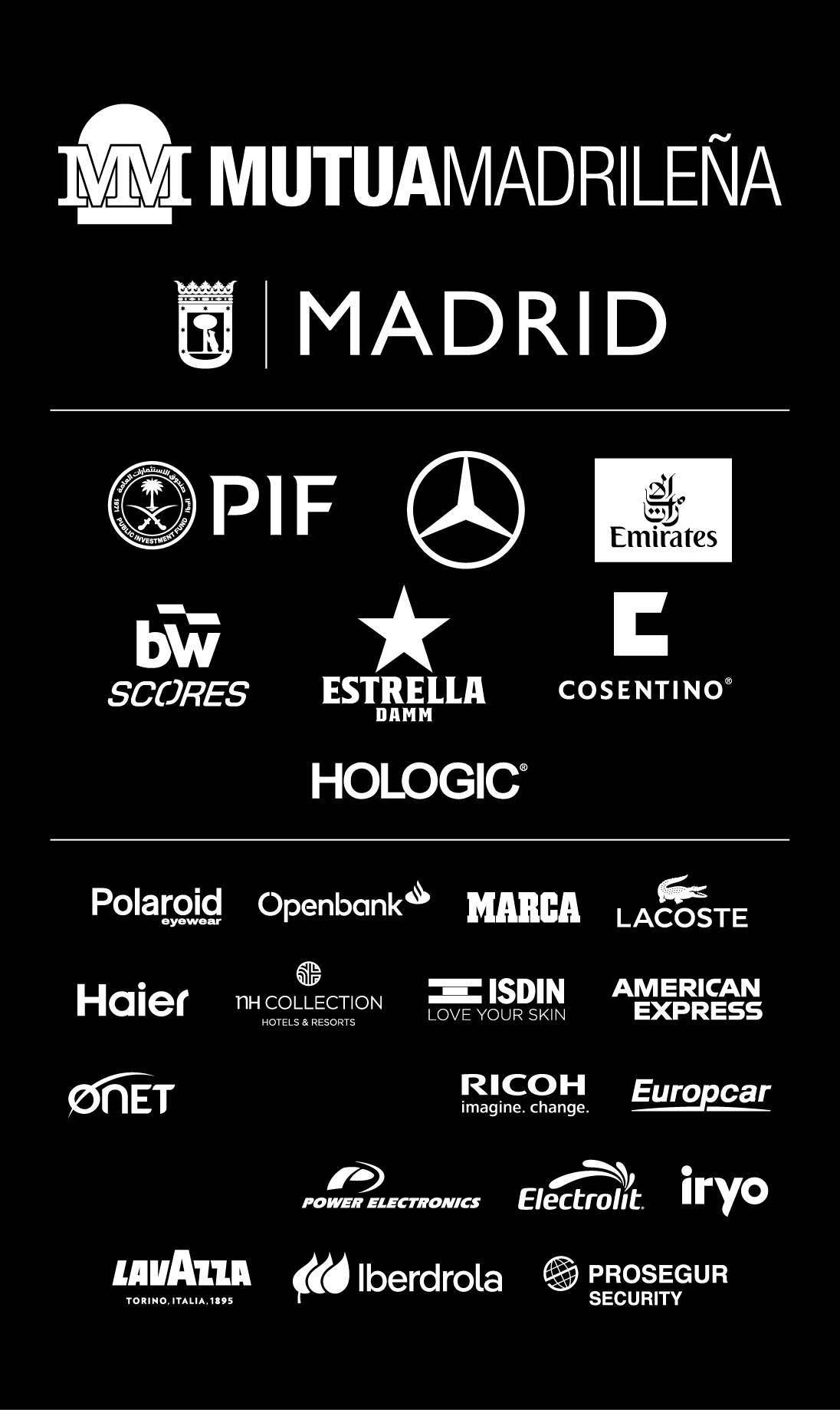Sponsors Mutua Madrid Open mobile